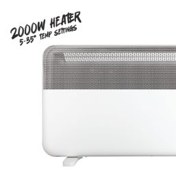TCP 2000W Electric Portable or Wall-Mounted Convector Panel Heater ...