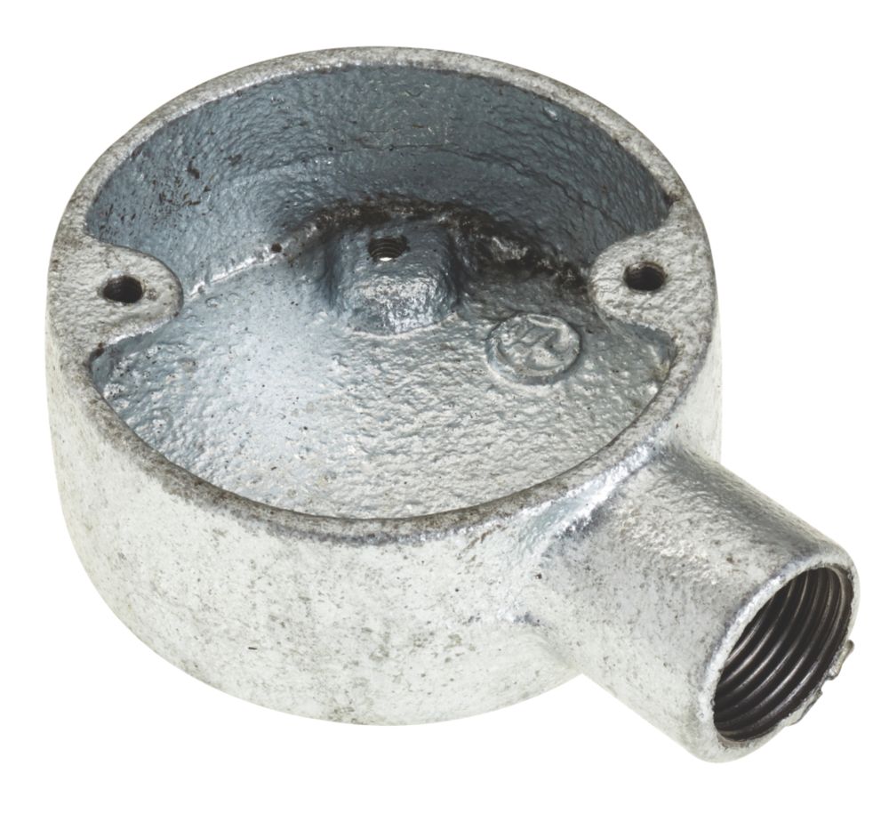Deta 1 Way 20mm Terminal Conduit Box Galvanised - Screwfix