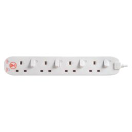 Masterplug 13A 4-Gang Switched Surge-Protected Extension Lead 1m - Screwfix
