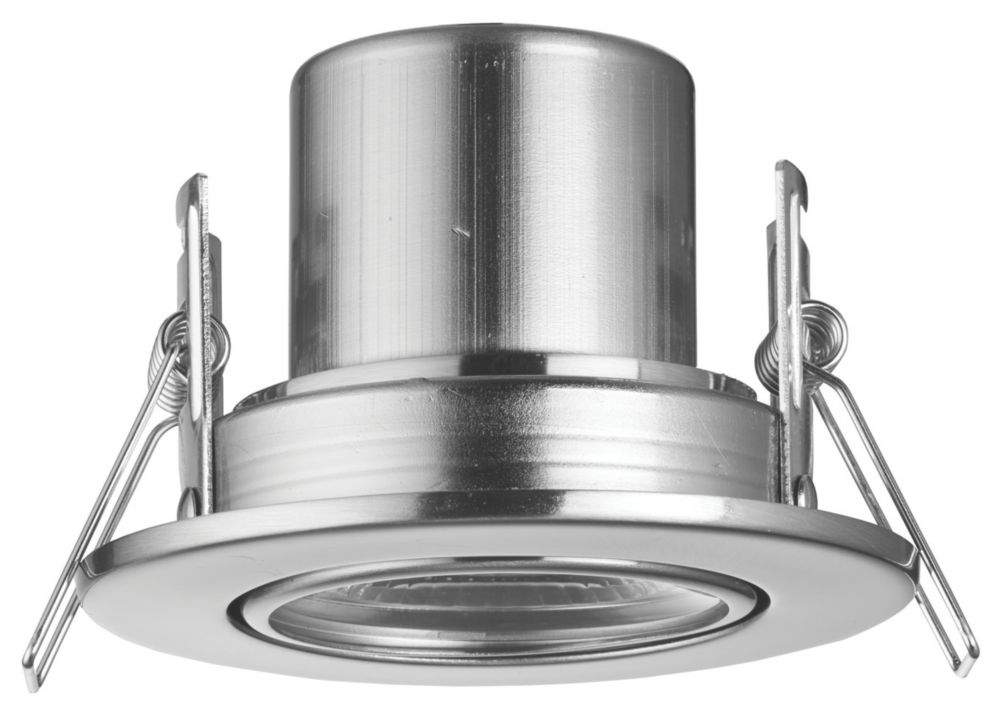 LAP Cosmoseco Tilt Fire Rated LED Downlight Satin Nickel 5.8W 450lm ...