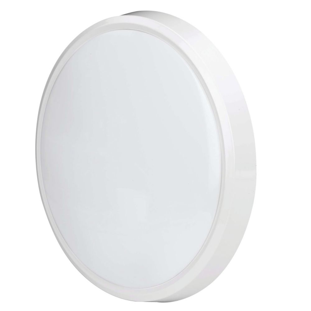 4lite PAVIA LED Wall/Ceiling Light Bulkhead White 22W 2500lm - Screwfix