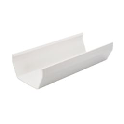 FloPlast PVC Square Gutter White 114mm x 3m 6 Pack - Screwfix