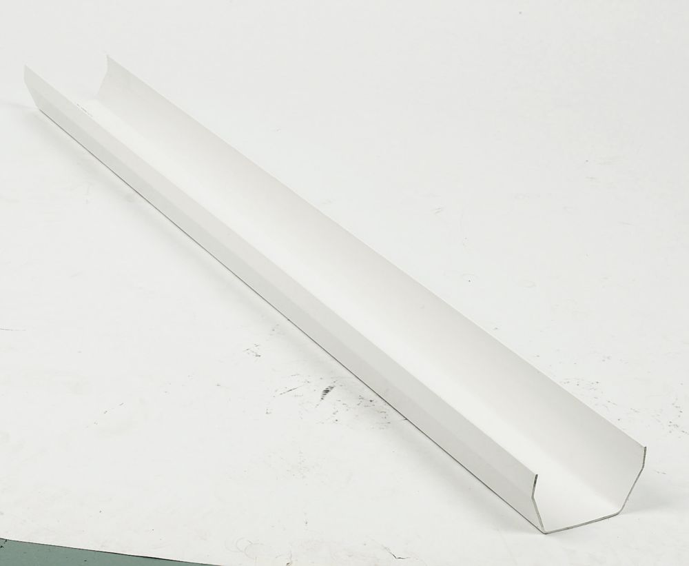 FloPlast PVC Square Gutter White 114mm x 3m 6 Pack - Screwfix