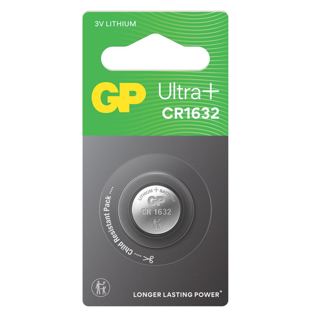 GP Batteries CR1632 3V Coin Cell Lithium Battery - Screwfix