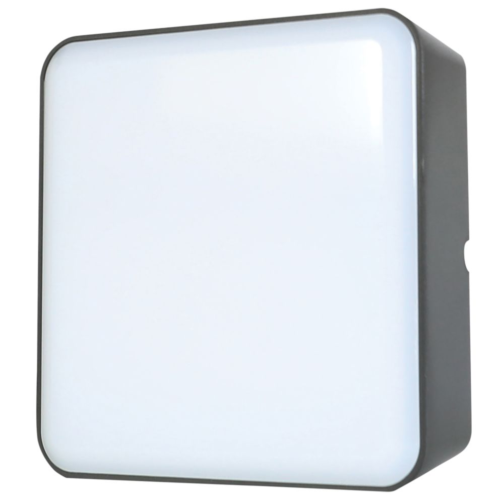 LAP Outdoor Square LED Bulkhead Black 12W 1000lm - Screwfix