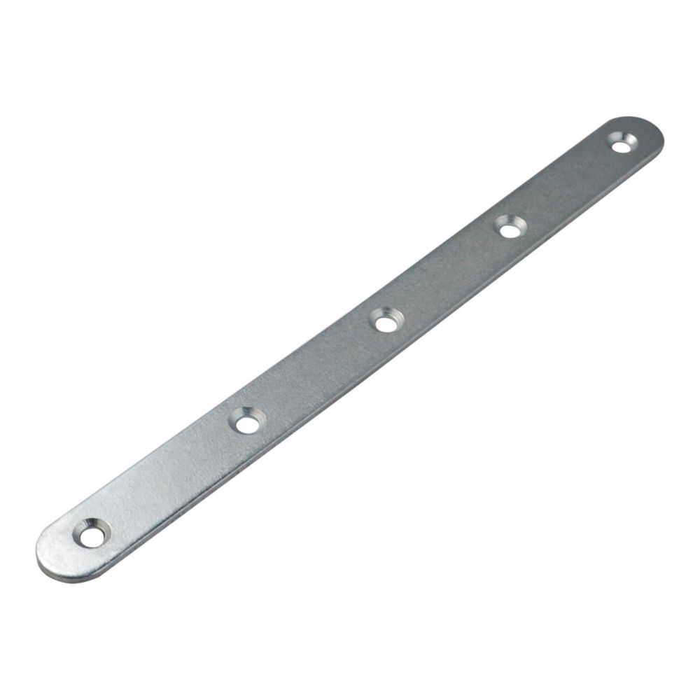 Essentials Mending Plates Silver 200mm x 16mm x 2mm 10 Pack - Screwfix