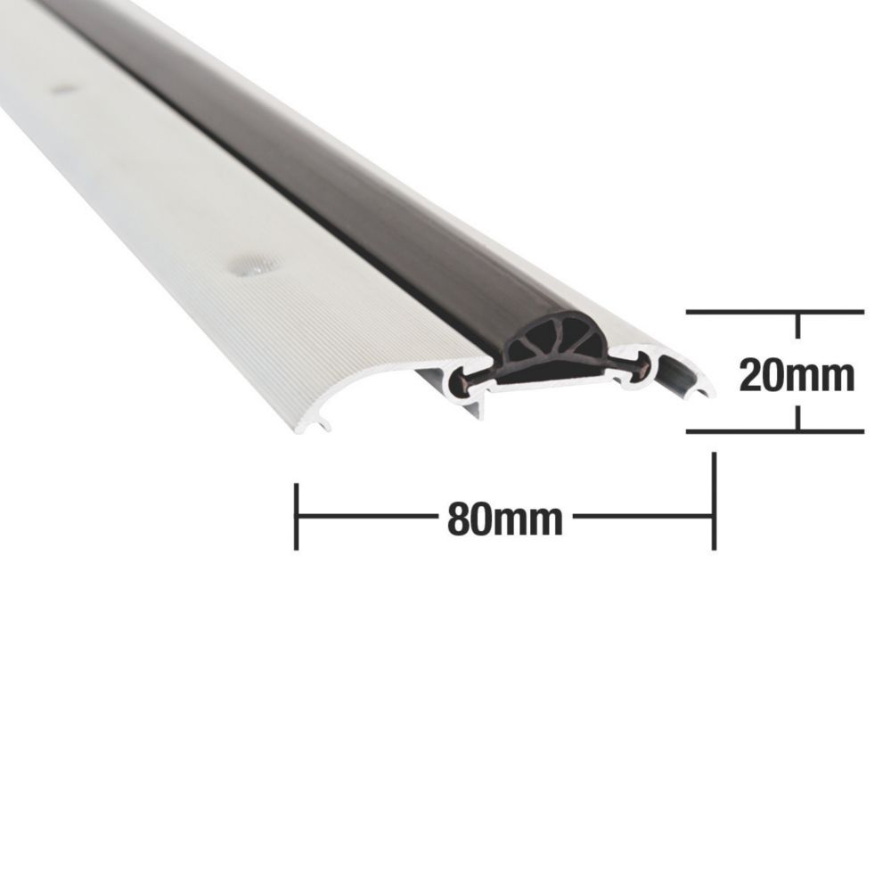 Stormguard Compression Draught Excluder Aluminium 0.91m - Screwfix