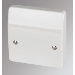 MK Logic Plus 45A Unswitched Cooker Outlet Plate White - Screwfix
