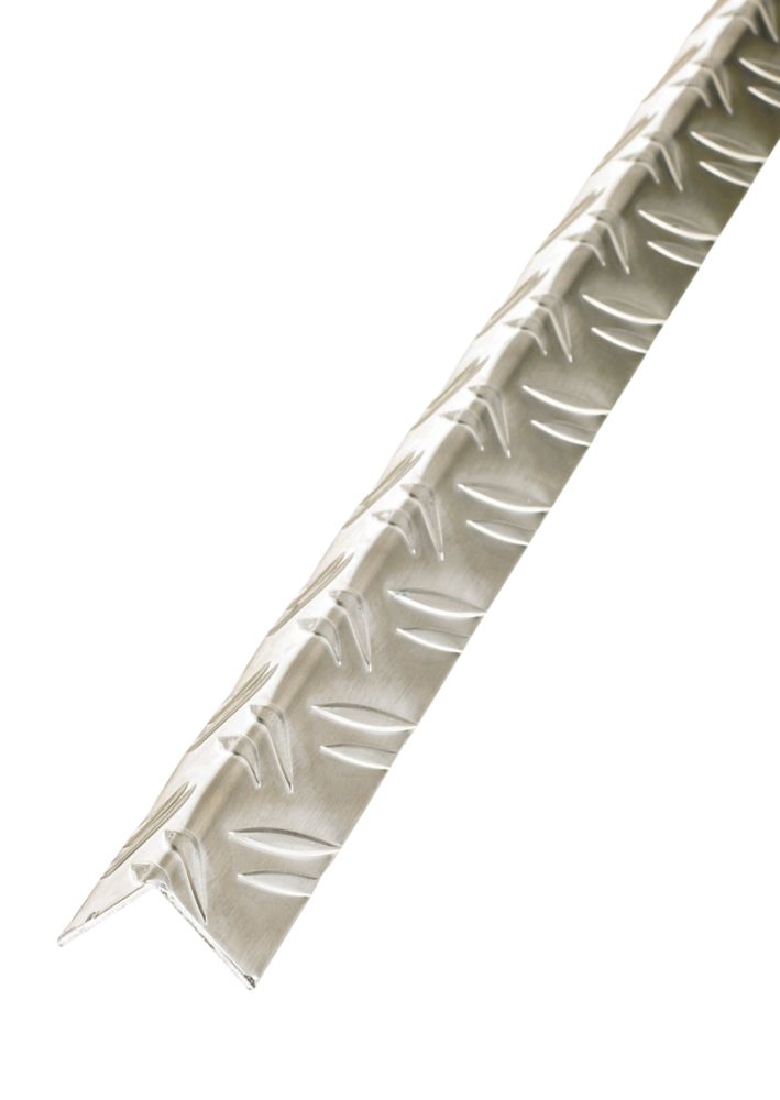 Rothley Checkerplate Aluminium Angle 1m x 24mm x 24mm - Screwfix