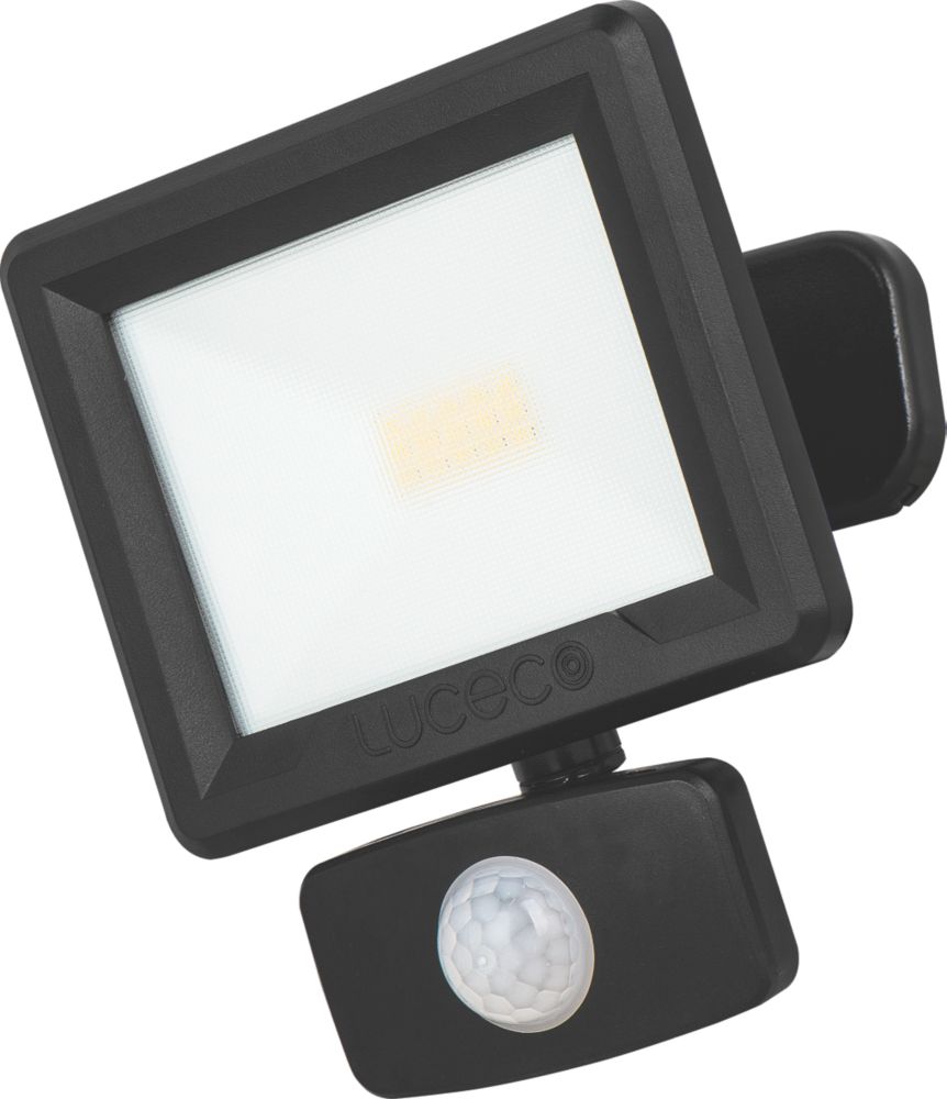 Luceco Essence Outdoor LED Floodlight with Ball Joint With PIR Sensor ...