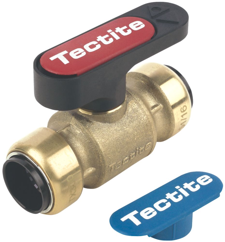 Tectite Classic TX300 Push-Fit Full Bore 22mm Lever Ball Valve with ...
