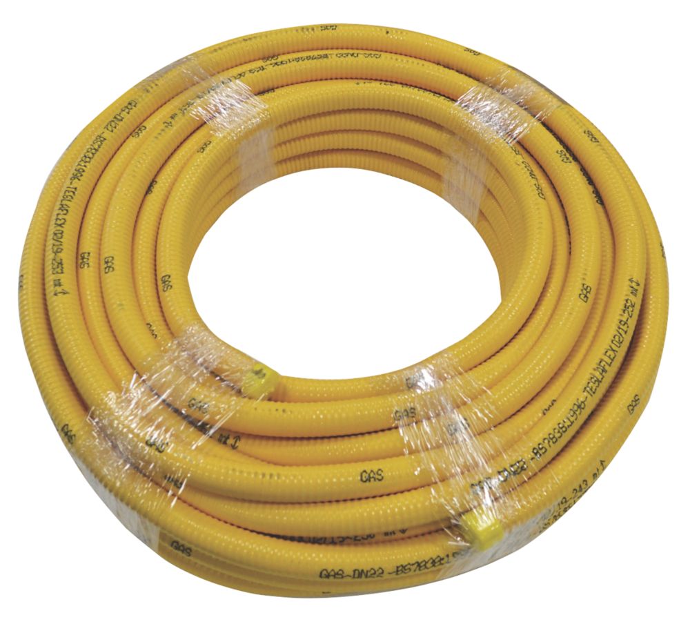 Teslaflex CSST Gas Pipe 20.7mm x 30m DN22 - Screwfix