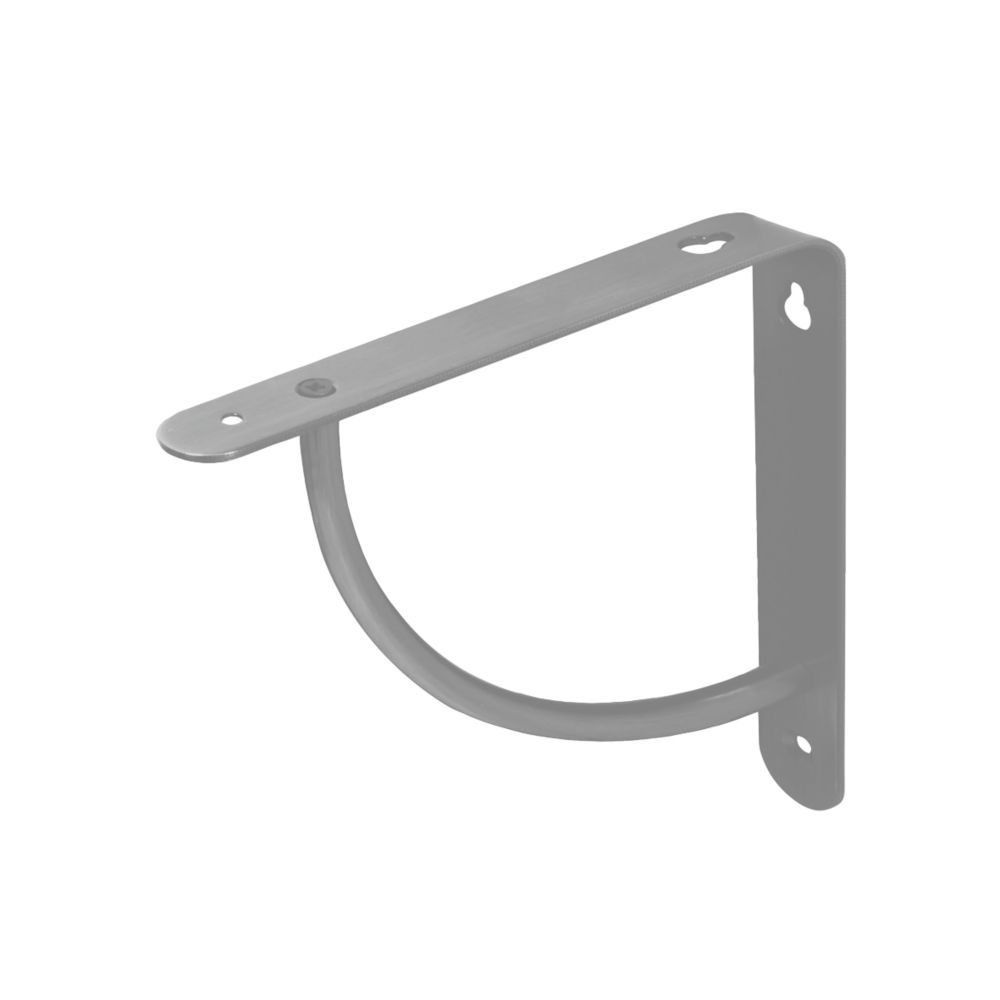 Essentials Cove Shelf Brackets Silver 180mm x 180mm 4 Pack - Screwfix