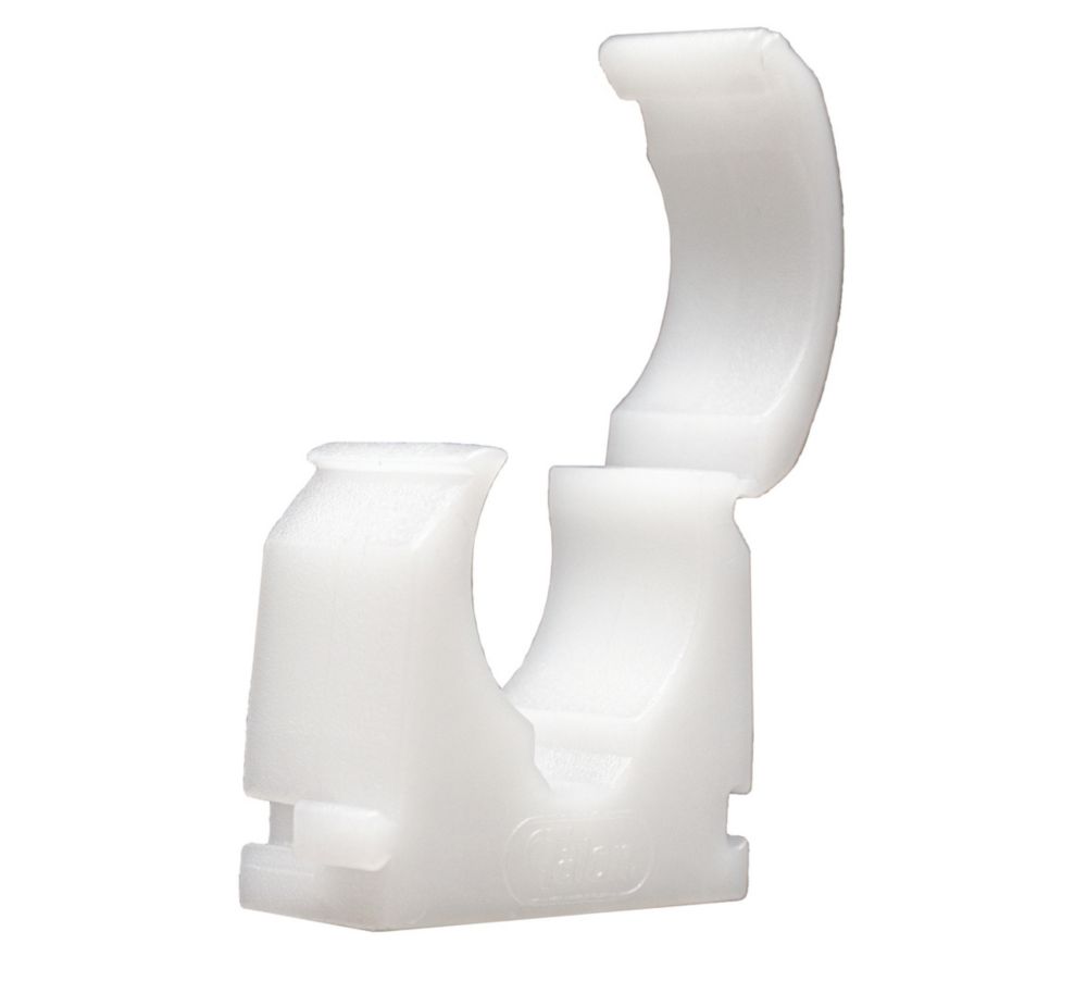 Talon 22mm Hinged Clips White 100 Pack - Screwfix