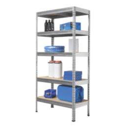 Essentials 5-Tier Metal Garage Shelving Unit 900mm x 450mm x 1800mm ...