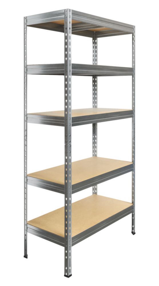 Essentials 5-Tier Metal Garage Shelving Unit 900mm x 450mm x 1800mm ...