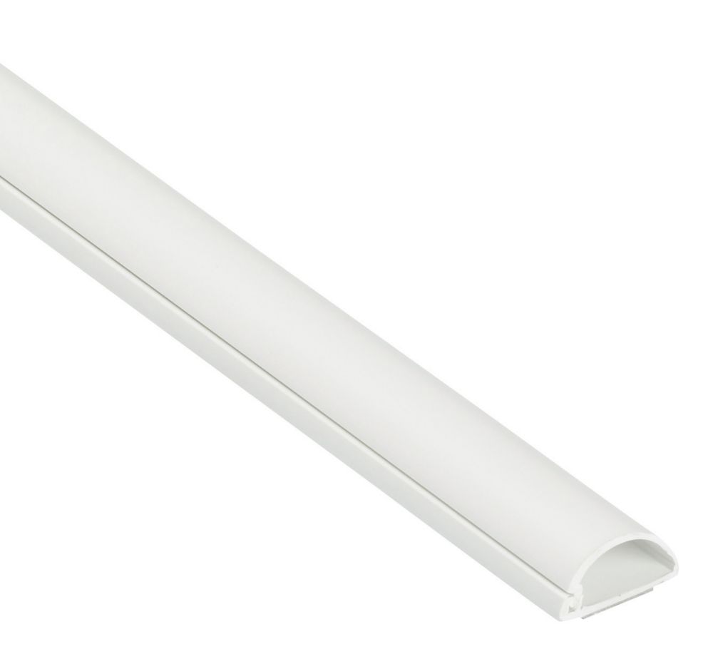 D-Line PVC White Micro+ Trunking 20mm x 10mm x 2m - Screwfix