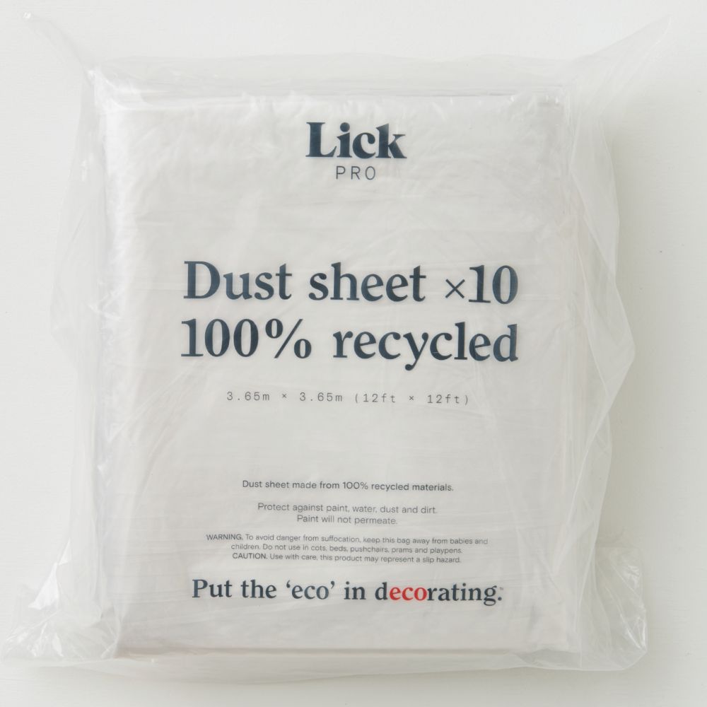 LickTools Polyethylene Dust Sheets 3.65m x 3.65m 10 Pack - Screwfix