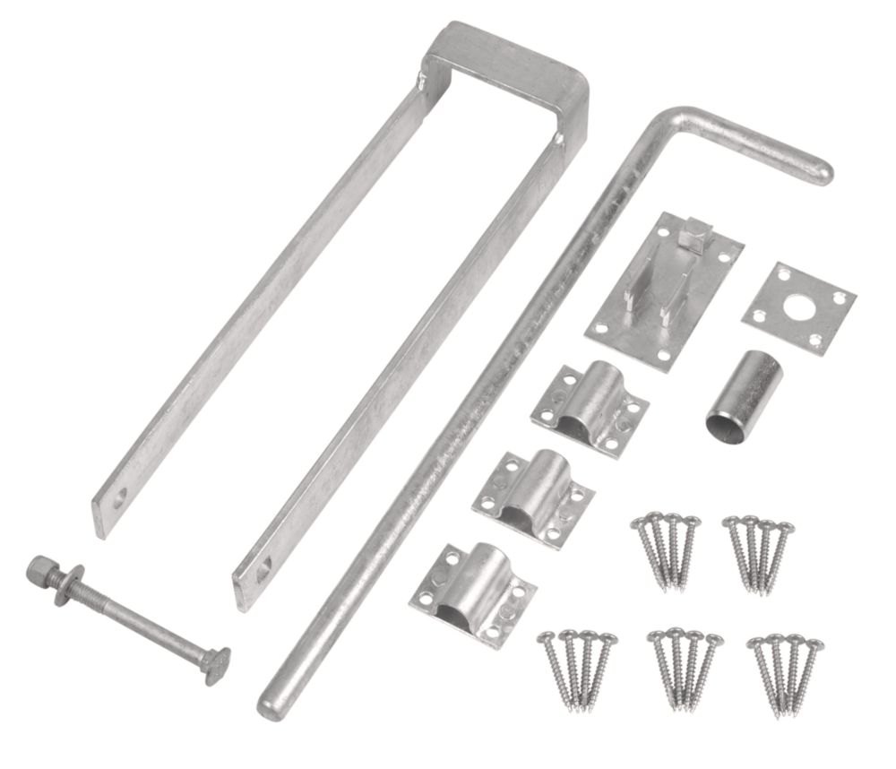 GateMate Double Gate Fastener Set Silver - Screwfix