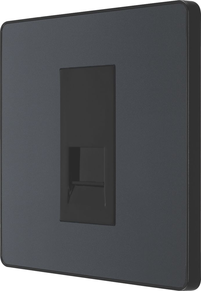 British General Evolve Slave Telephone Socket Grey with Black Inserts ...