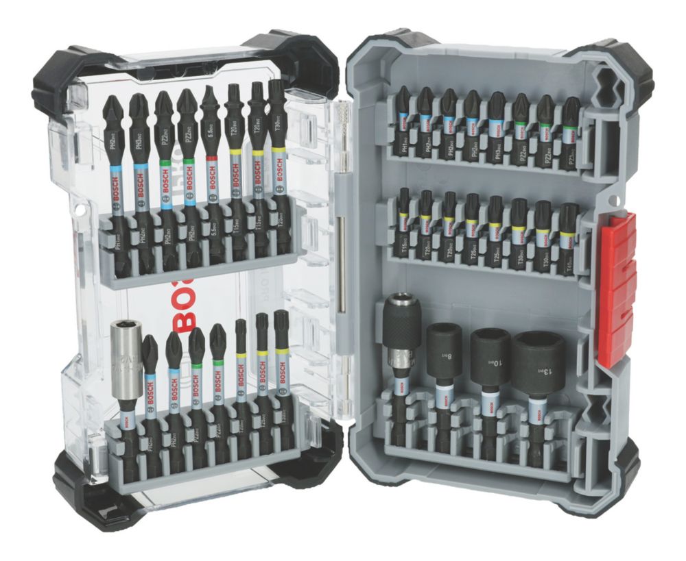Bosch PRO Multi-Material Impact Screwdriver Bit Set with Nutsetters 36 ...