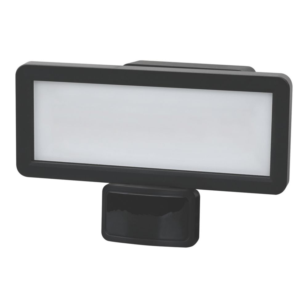 LAP Myko Davern Outdoor LED Smart Floodlight With PIR Sensor Black 20W ...
