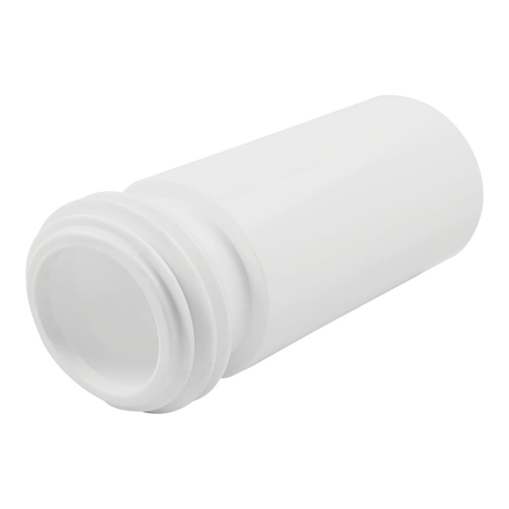 Flomasta Rigid Straight Pan Connector Extension White 250mm - Screwfix