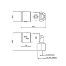 Flomasta Angled Service Valve 15mm x 1/2" - Screwfix