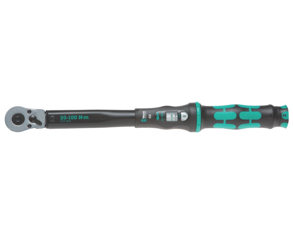 Wera Click-Torque C2 Adjustable Torque Wrench 1/2" x 18.1" - Screwfix