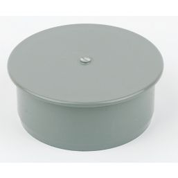 FloPlast Push-Fit Socket Plug Grey 110mm - Screwfix