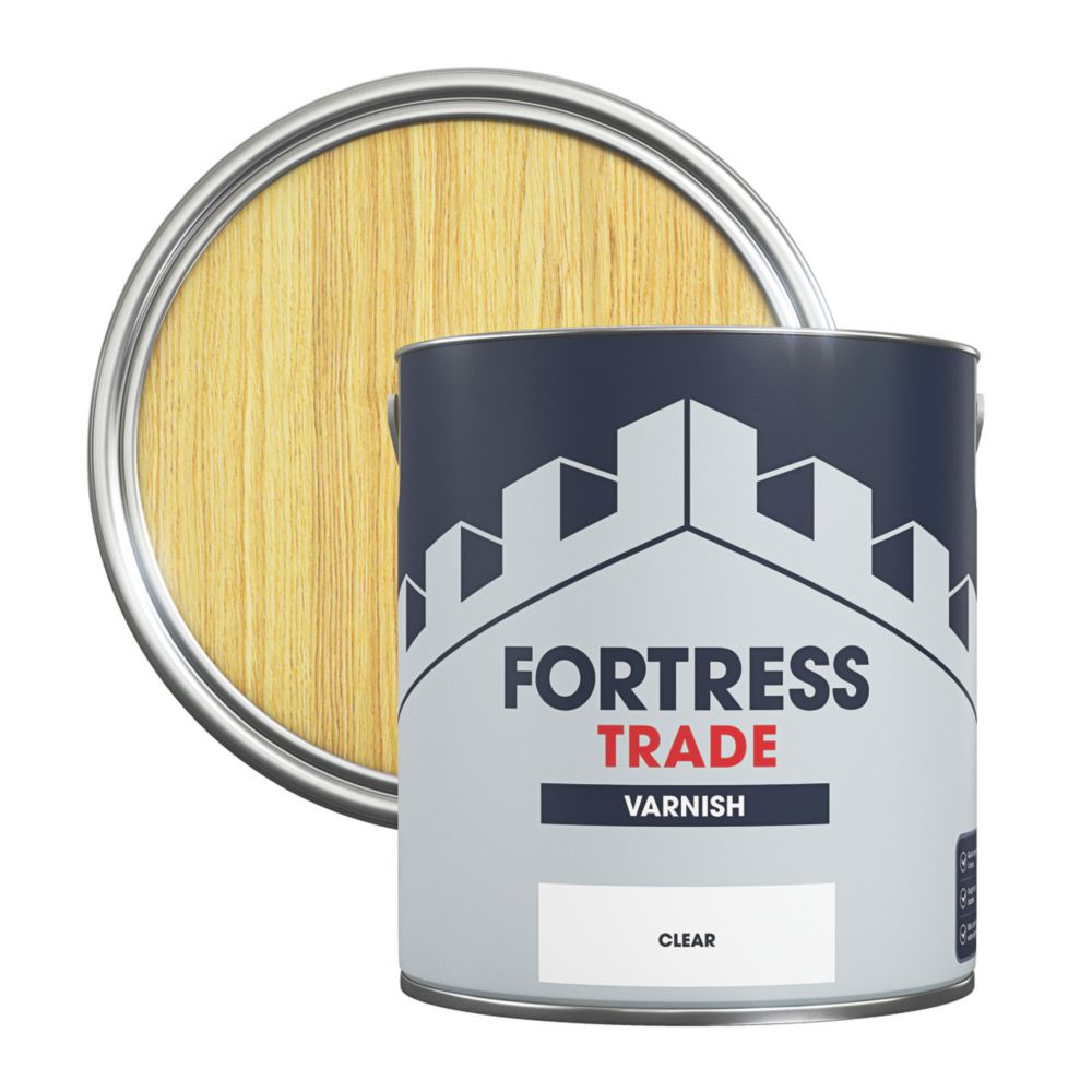 Fortress Trade 2.5Ltr Clear Gloss Water-Based Interior Furniture ...