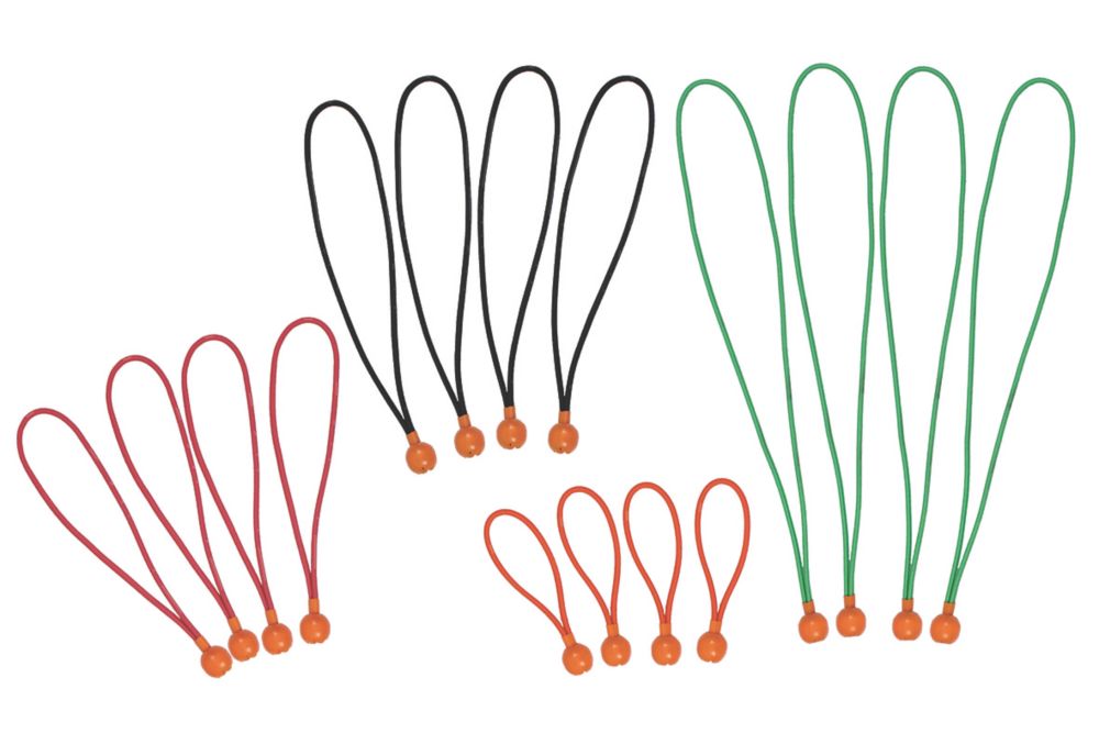 Smith & Locke Assorted Bungee Set 150-450mm x 4mm 16 Pieces - Screwfix
