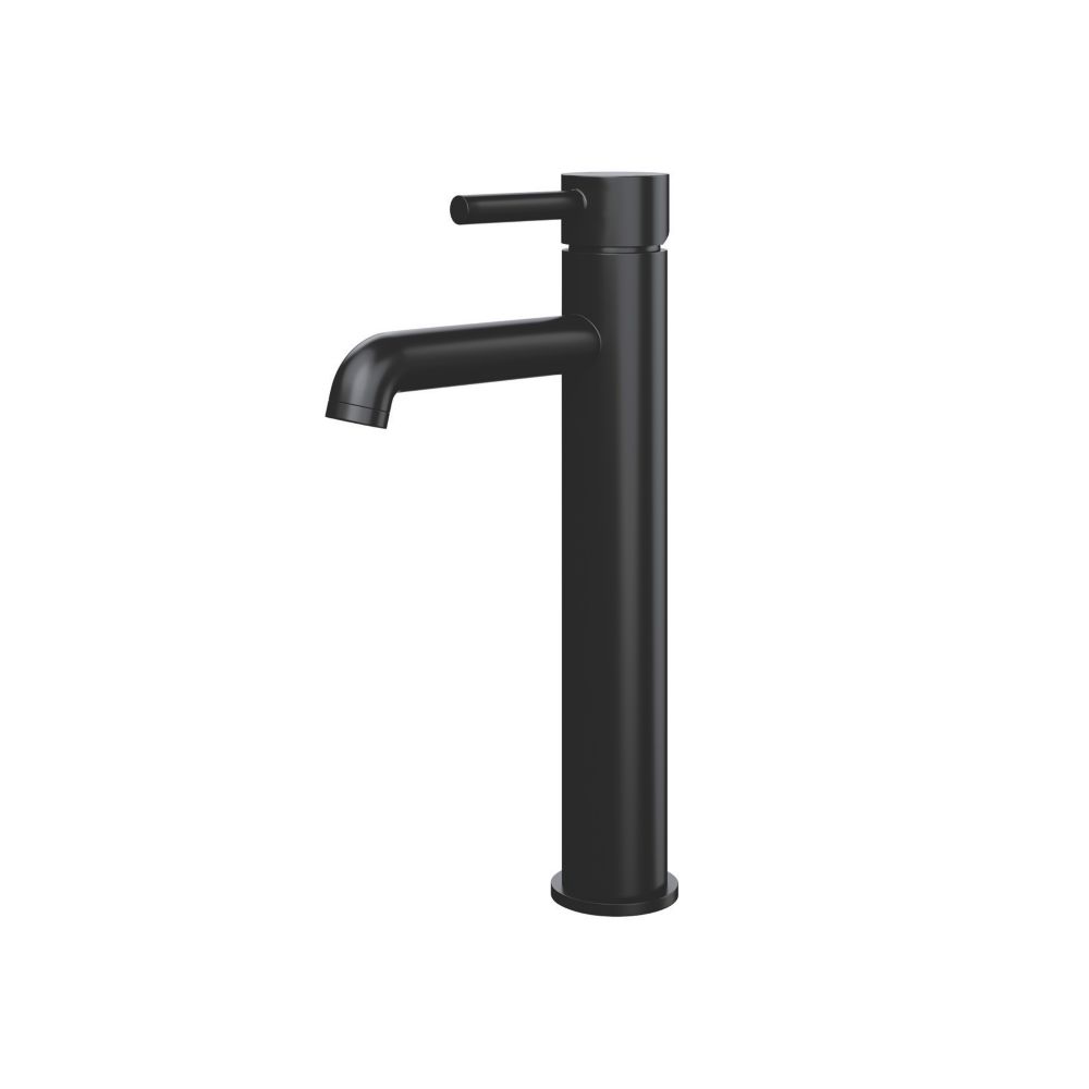 ETAL Bounce Matt Black 288mm Standard Lever Mono Basin Mixer Tap - Screwfix