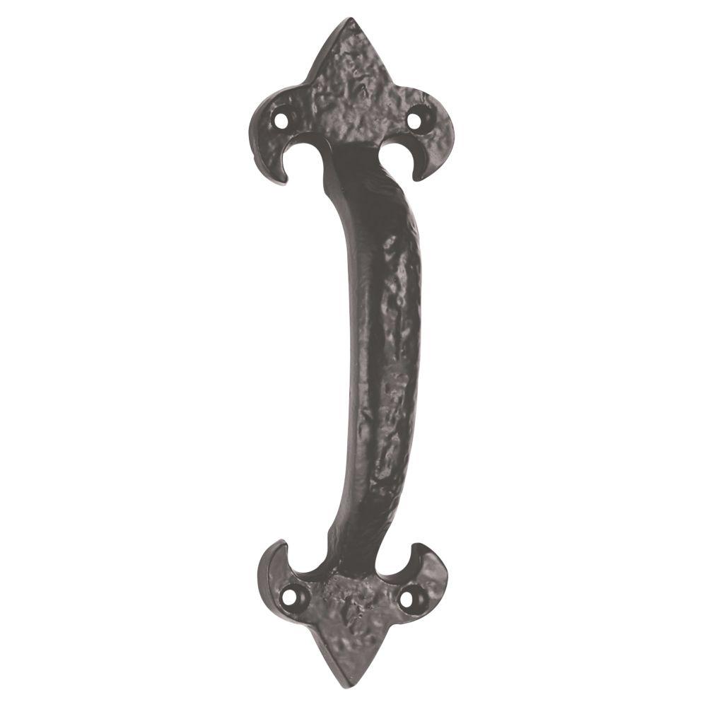 Carlisle Brass Traditional Fleur-de-Lys Pull Handle Black 127mm - Screwfix