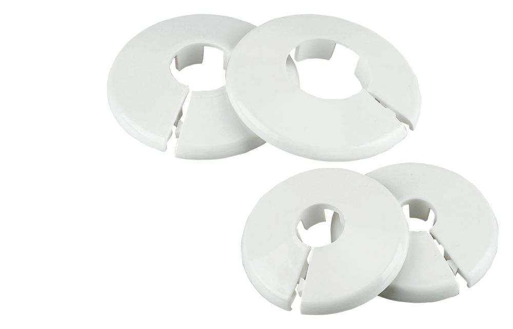 Talon 10mm Pipe Collars White 10 Pack - Screwfix
