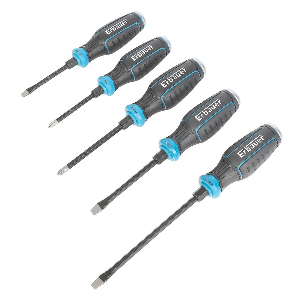 Erbauer Mixed Chisel Screwdriver Set 5 Pieces - Screwfix