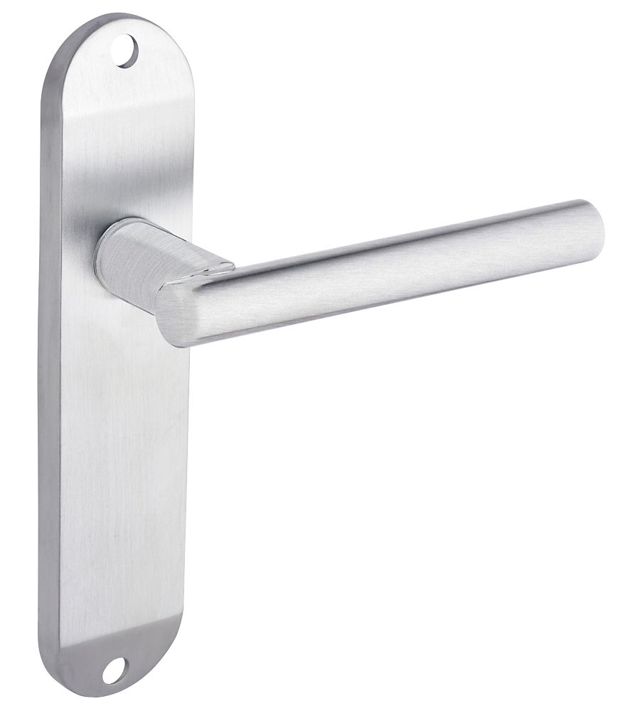 Smith & Locke Asker Fire Rated Latch Lever Door Handles Pair Satin ...