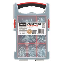 Trend Square Flange Pocket Hole Screw Set 850 Pieces - Screwfix