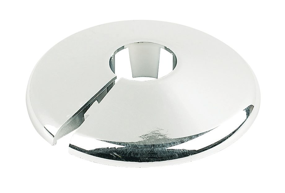 Talon 15mm Pipe Collars Chrome 10 Pack | Pipe Covers | Screwfix.ie