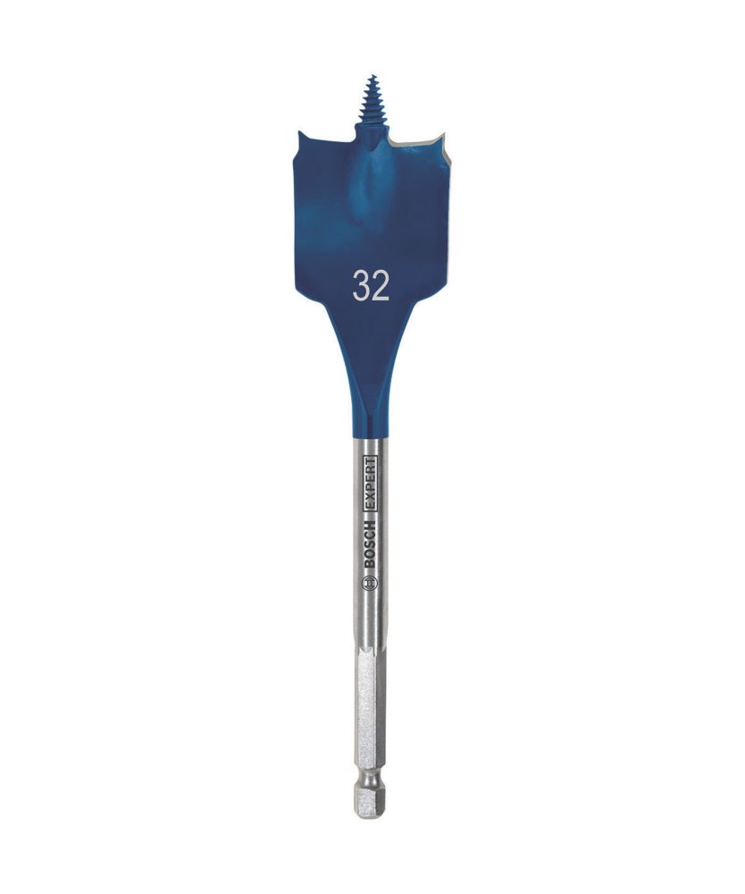 Bosch Expert Self Cut Speed Hex Shank Flat Wood Spade Drill Bit 32mm x ...