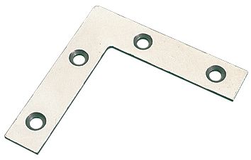 Essentials Angle Plates Zinc-Plated 50mm x 13mm x 50mm 10 Pack - Screwfix