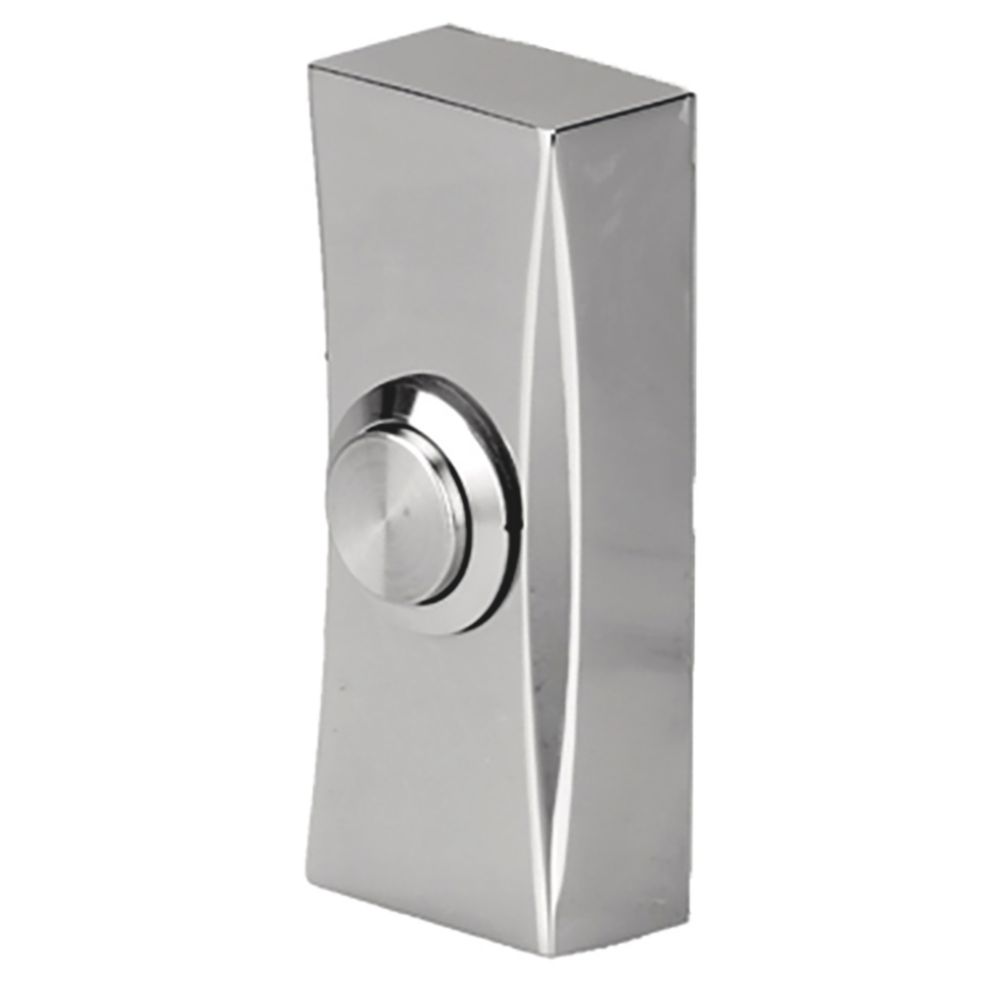 Deta C3506CH Wired Door Bell Push Chrome - Screwfix