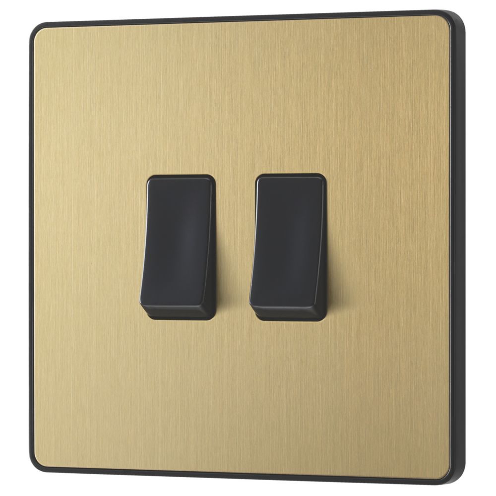 British General Evolve 20 A 16AX 2-Gang 2-Way Wide Rocker Light Switch ...