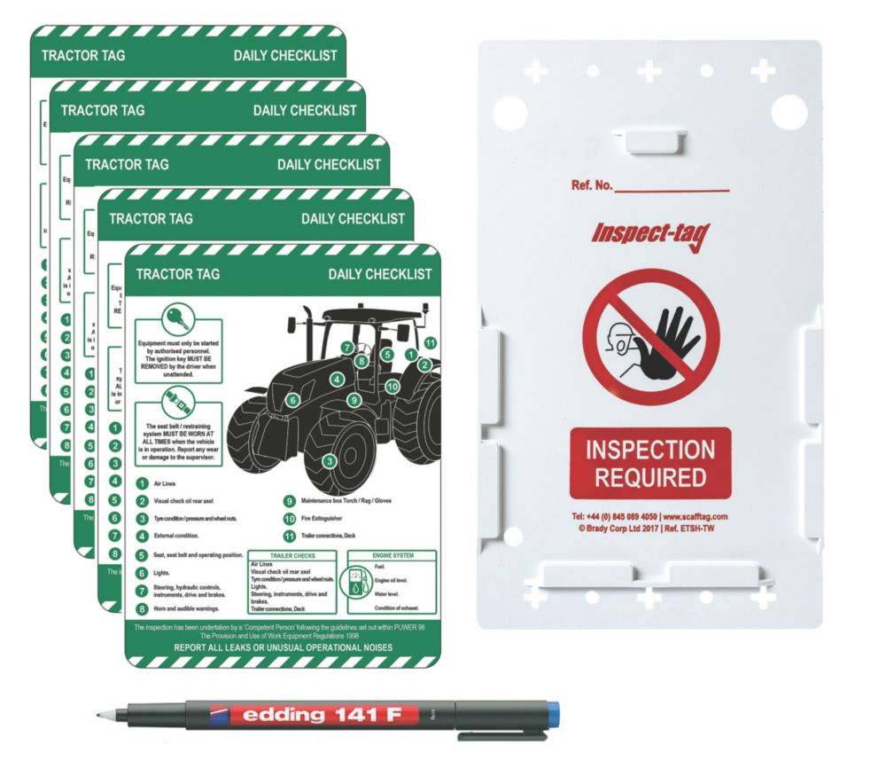 Scafftag Tractor Tag Kit 7 Pieces - Screwfix