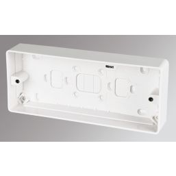 MK Logic Plus 3-Gang Surface Pattress Back Box 30mm - Screwfix