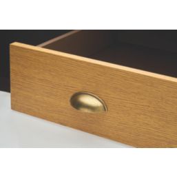 Elite Knobs & Handles Plain Cup Pull Antique Brass 80mm - Screwfix