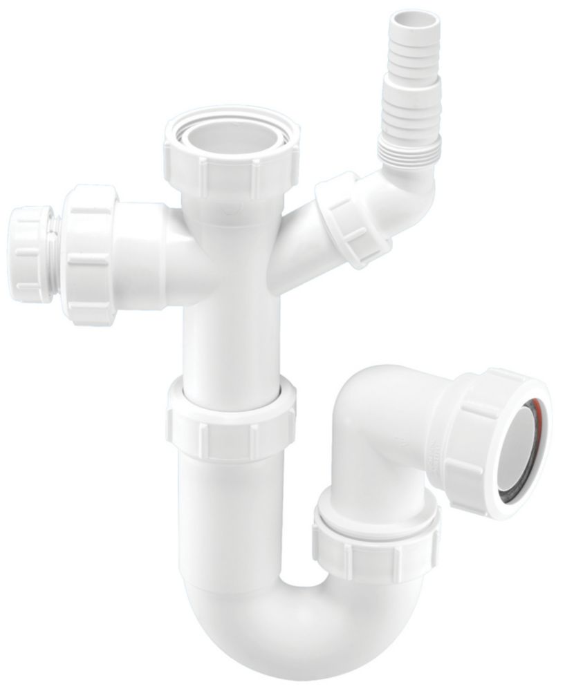 McAlpine Adjustable 'P' Trap White 40mm - Screwfix