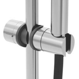 Swirl Riser Rail Slider Chrome 122mm - Screwfix