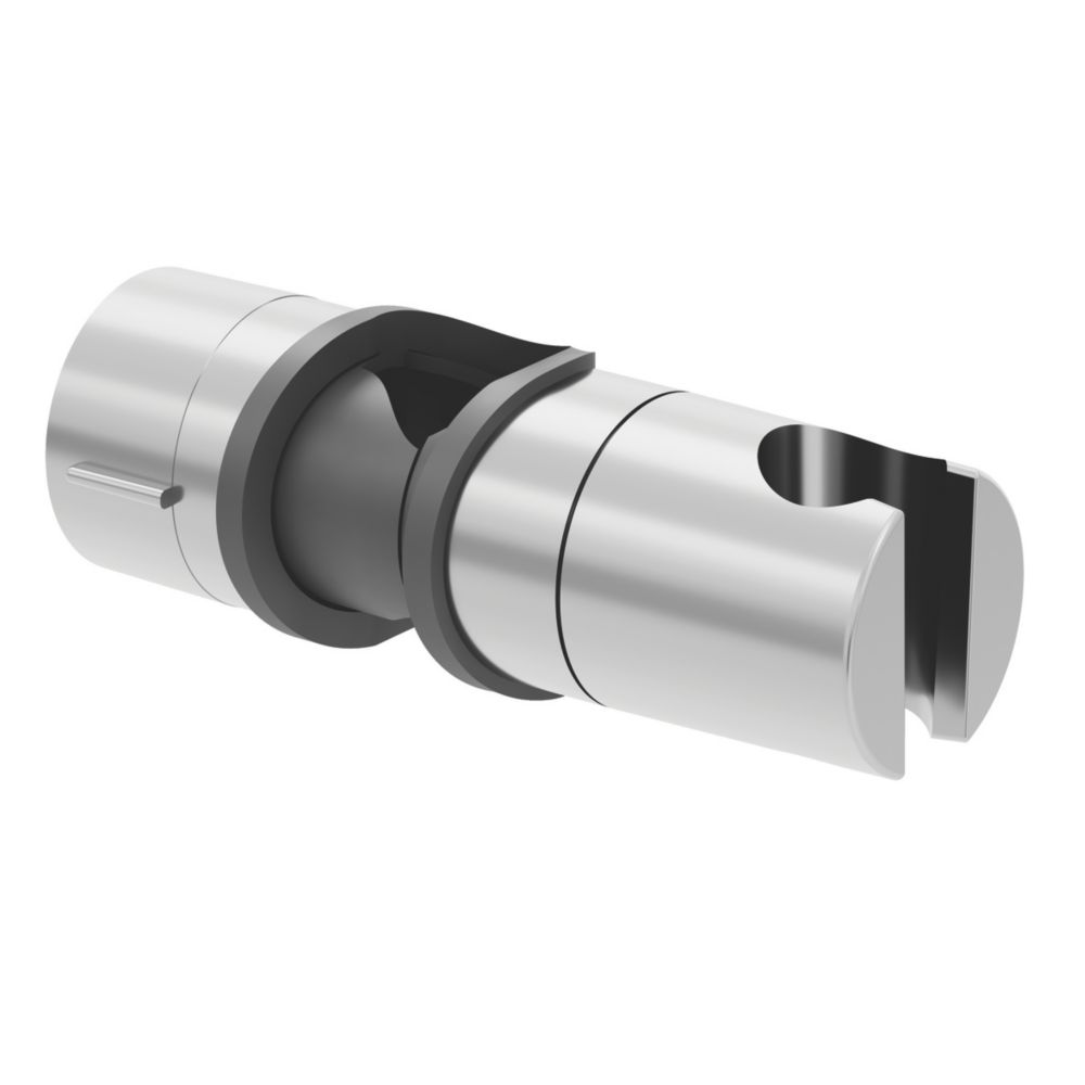 Swirl Riser Rail Slider Chrome 122mm - Screwfix