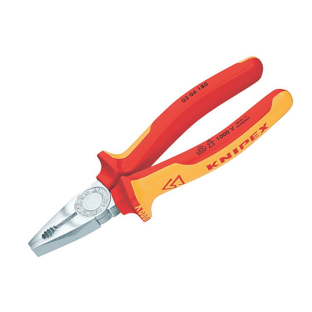 Knipex VDE Combination Pliers 6 1/4" (160mm) - Screwfix